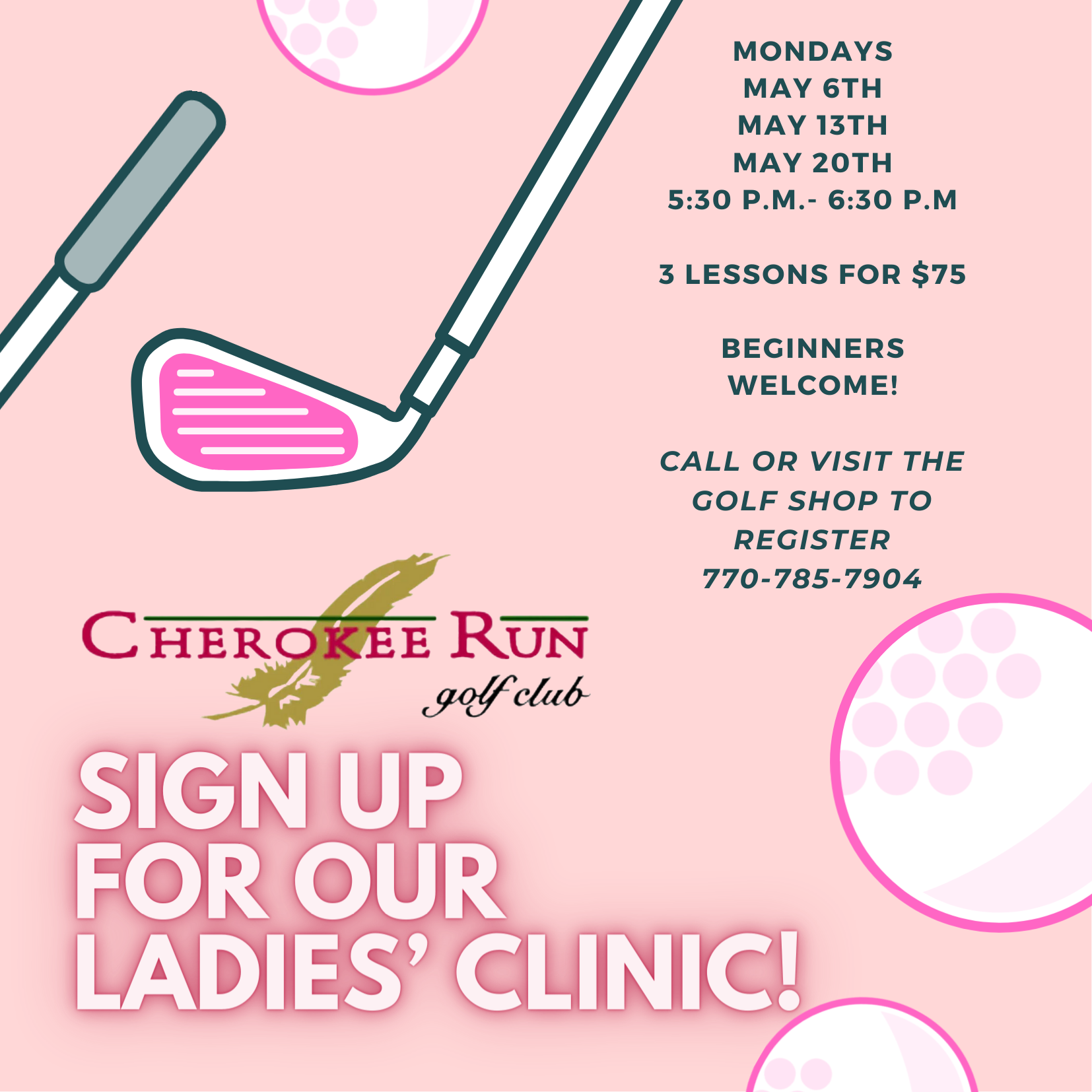 Golf Lessons - Cherokee Run Golf Club